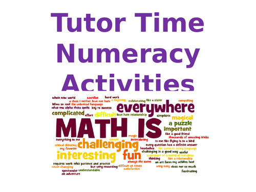 Form Time Numeracy Maths Course Challenge | Teaching Resources