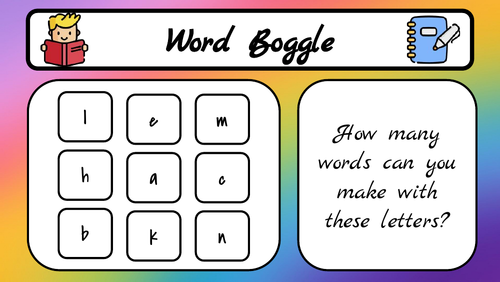 Letter and Number Boggle | Teaching Resources