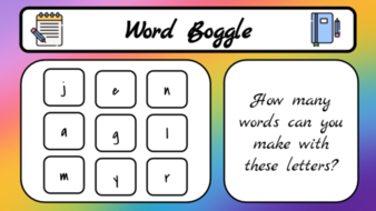 Letter and Number Boggle | Teaching Resources