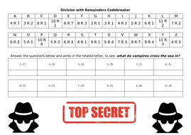 Division with Remainders Codebreaker | Teaching Resources