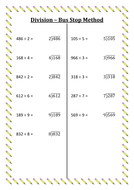 Introduction to Bus Stop Method Division | Teaching Resources