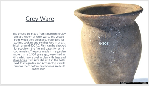 Non Chronological Report. Power Point. Roman Pottery. Greyware ...
