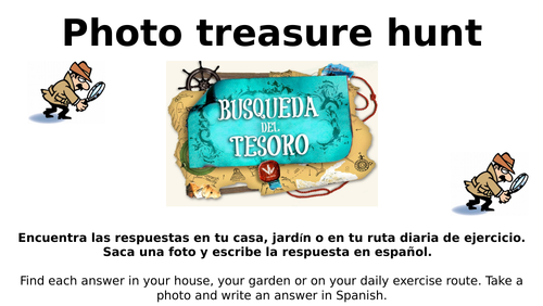 Spanish photo treasure hunt / Busqueda del tesoro con fotos en espanol ...
