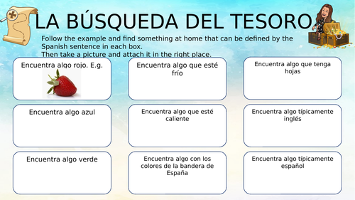 Caza del tesoro. Treasure Hunt | Teaching Resources