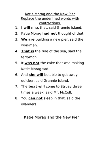 Katie Morag and the New Pier Literacy Pack | Teaching Resources