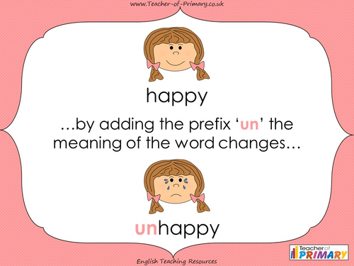 The Prefix 'un' - Year 1 | Teaching Resources
