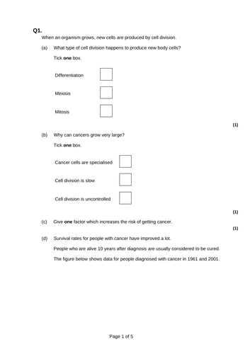 AQA Trilogy Science Organisation Topic | Teaching Resources