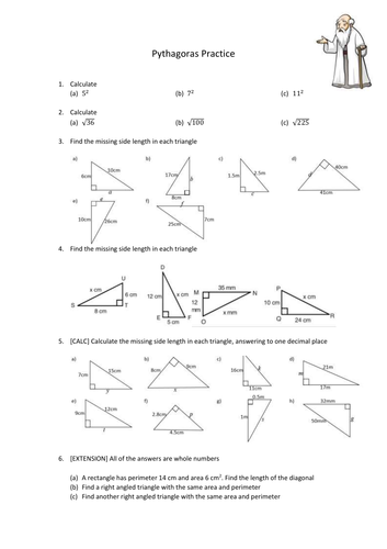 Pythagoras Practice | Teaching Resources