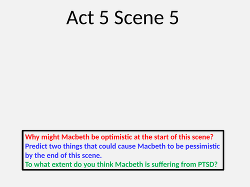 Macbeth Lessons on every scene | Teaching Resources