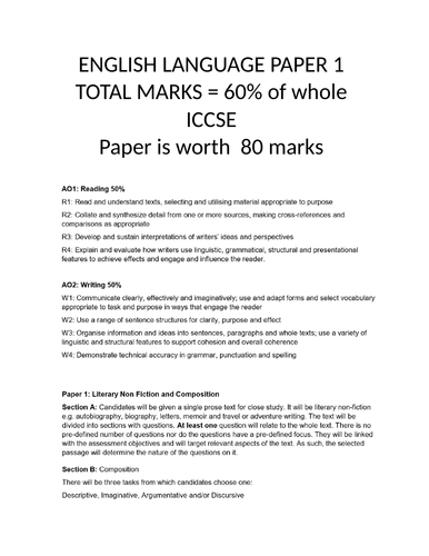 Oxford International AQA English GCSE Reading Unit for examination made ...