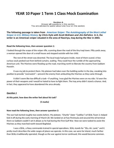 Oxford International AQA English GCSE Reading Unit for examination made ...