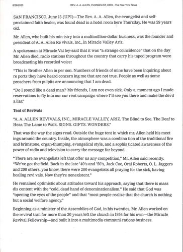 A. A. Allen (1911- 1970) | Teaching Resources