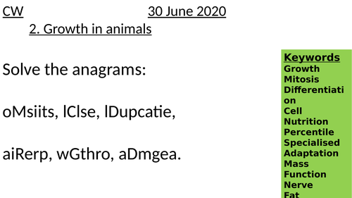 Growth in animals and percentile charts | Teaching Resources