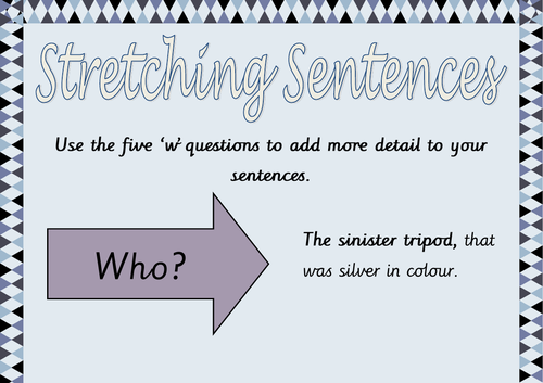 Stretching sentences display KS2 | Teaching Resources