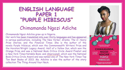 AQA GCSE English Lang Paper 1 Purple Hibiscus Section A BAME | Teaching ...
