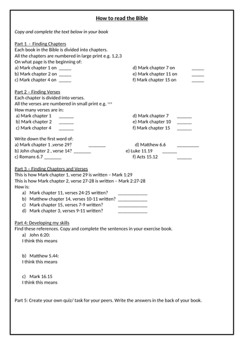 KS3 Bible & God unit | Teaching Resources