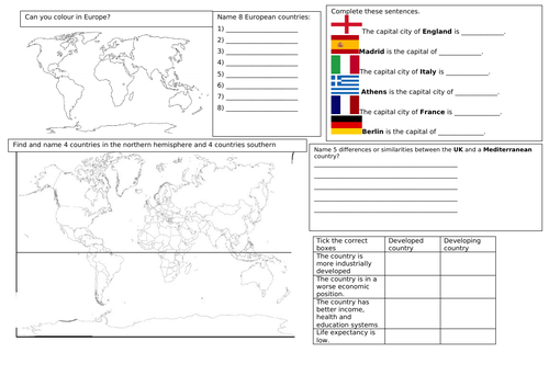 Geography Sticky Knowledge Assessments | Teaching Resources