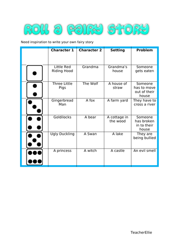 Roll a Fairy story | Teaching Resources