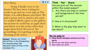 Diary Entry Plan for a 'Groundling' (Shakespeare) | Teaching Resources