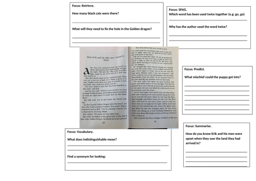 The Saga of Erik the Viking comprehension aimed at year 5 | Teaching ...