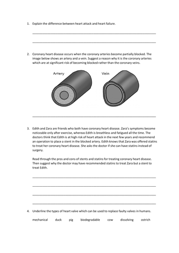 cardiovascular-disease-slides-and-worksheet-gcse-biology-aqa