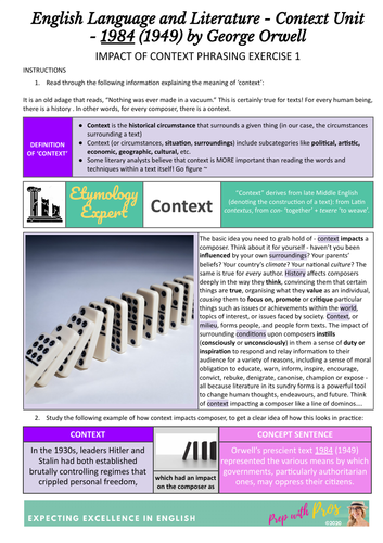 IBDP HSC AP English Language Literature Context 1984 Orwell CONTEXT ...