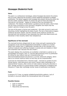 Giuseppe (Roderick Ford): Poem Analysis | Teaching Resources