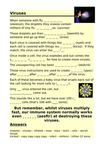 Micro organisms - 4. Viruses & Vaccines (PowerPoint, Worksheets and ...