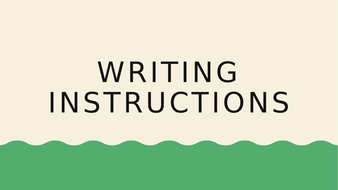 Writing Instructions | Teaching Resources