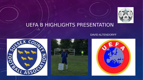 UEFA B Licence Project | Teaching Resources
