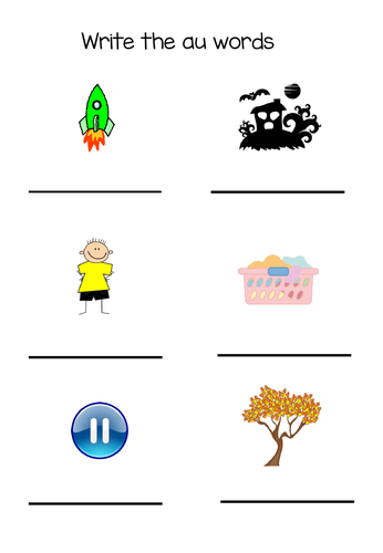 au sound introduction - phase 5 phonics | Teaching Resources