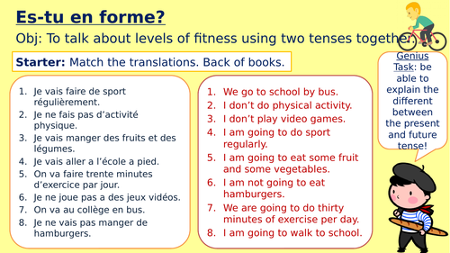 Studio 3 Vert: Module 2. Unit 5, Es-tu en forme | Teaching Resources