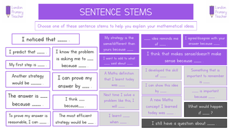 Maths Sentence Stems KS2 | Teaching Resources