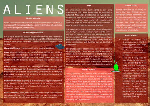 Alien Comprehension | Teaching Resources