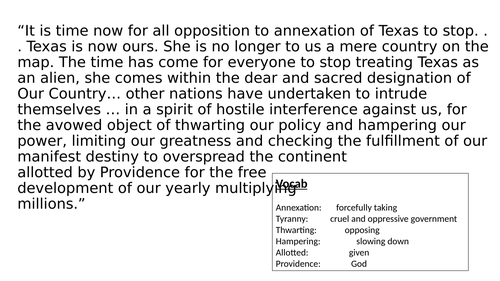Manifest Destiny - Lesson | Teaching Resources