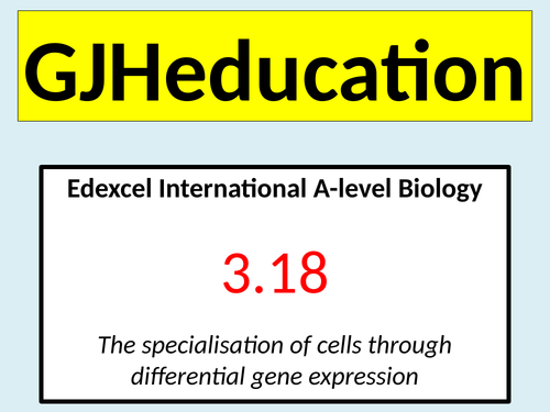Differential gene expression (Edexcel Int. A-level Biology) | Teaching ...