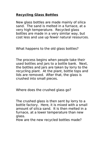 Recycling and Climate Change Project | Teaching Resources
