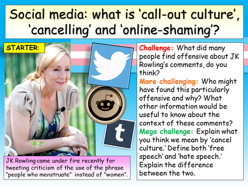 Social Media - Cancel Culture | Teaching Resources