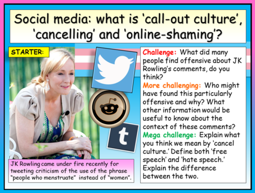 Social Media - Cancel Culture | Teaching Resources