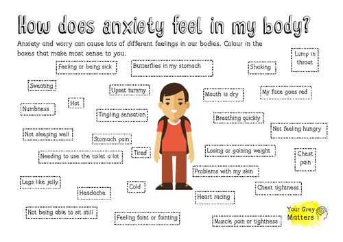 ANXIETY - Feelings and strategies | Teaching Resources