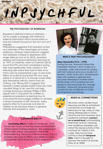 Psychology newsletter / Wider reading / Extra Supra curricular ...