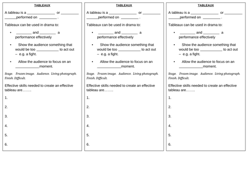 Introduction to drama Y7 | Teaching Resources