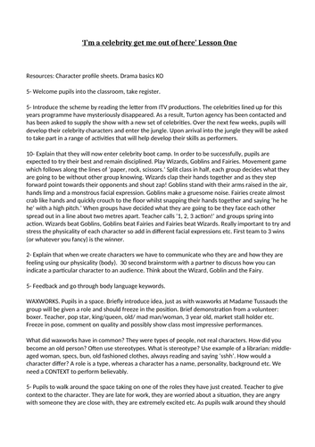 Introduction to drama Y7 | Teaching Resources