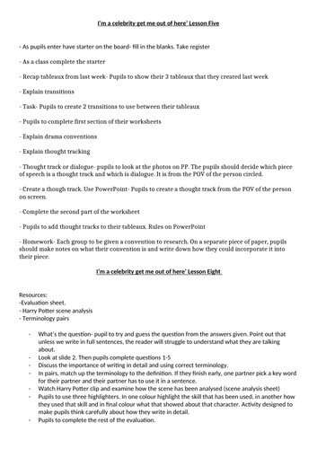 Introduction to drama Y7 | Teaching Resources