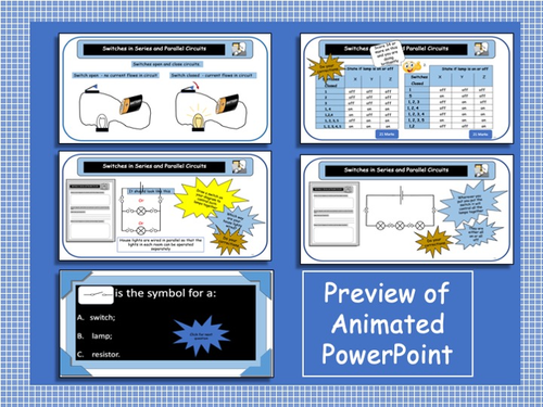 Switches in Series and Parallel - Distance Learning or Home School for ...