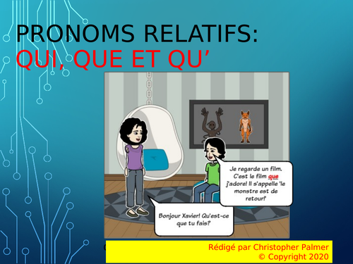 French: Relative pronouns 'que, qui, qu'' | Teaching Resources
