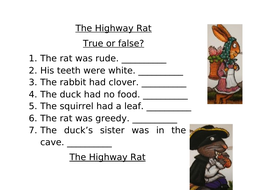 The Highway Rat Literacy Pack | Teaching Resources