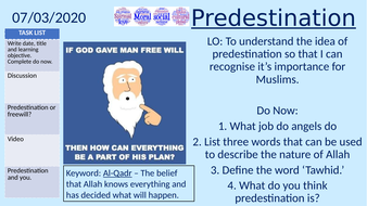 Predestination - Islam | Teaching Resources
