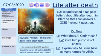 Akhirah (Life after death) - Islam | Teaching Resources