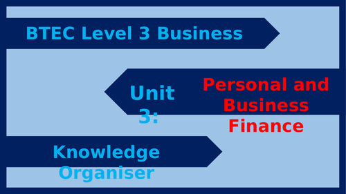 BTEC Level 3 Business - Personal and Business Finance Knowledge ...